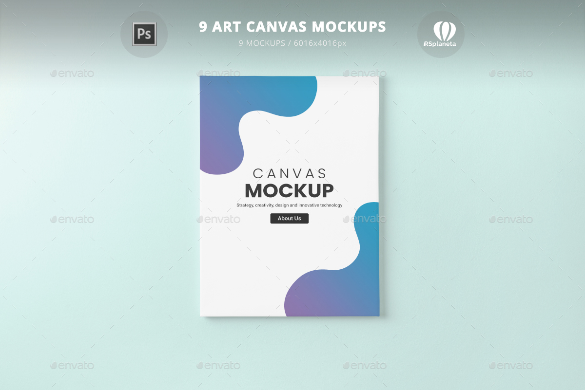 9 Art Canvas Mockups, Graphics | GraphicRiver