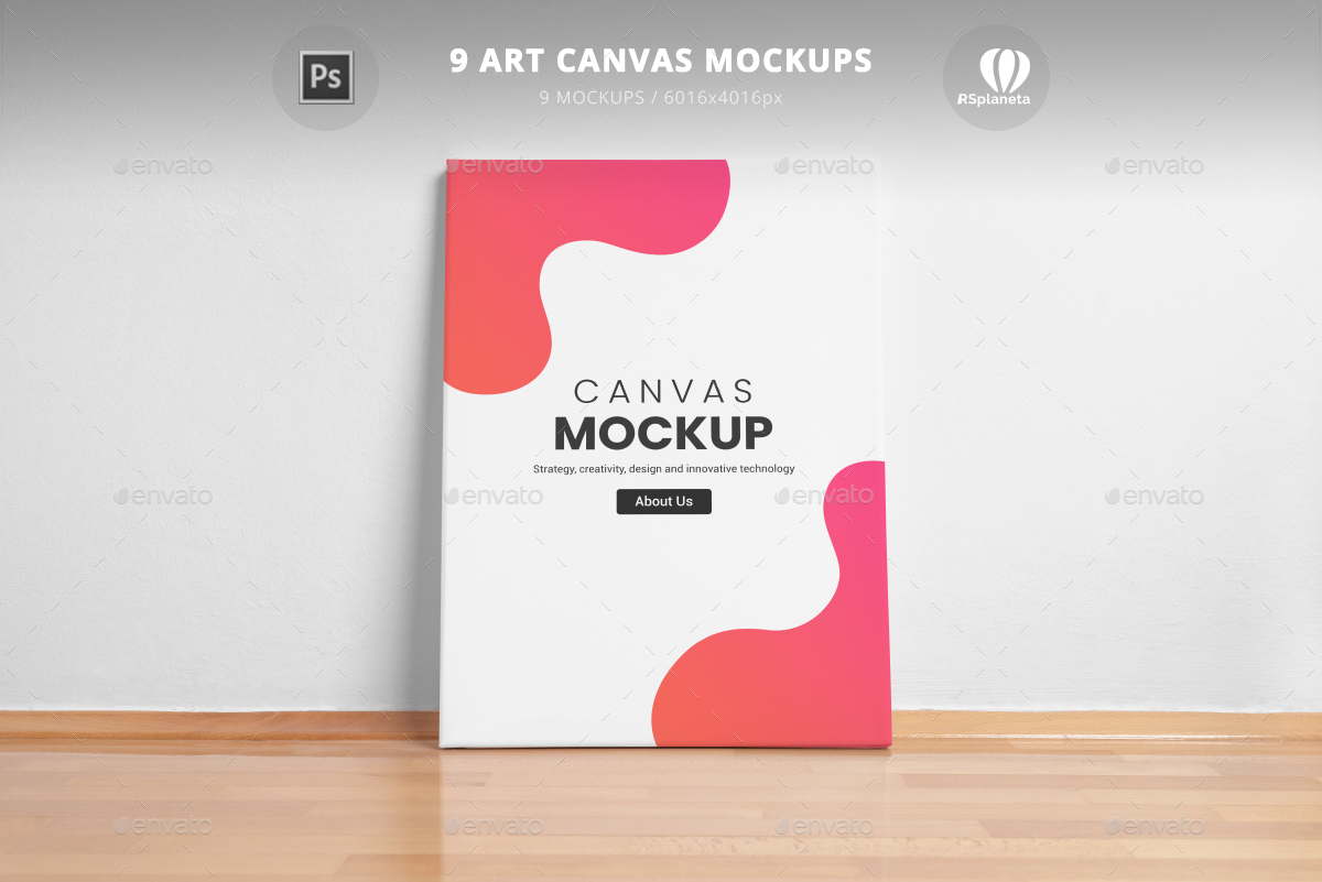 9 Art Canvas Mockups, Graphics | GraphicRiver