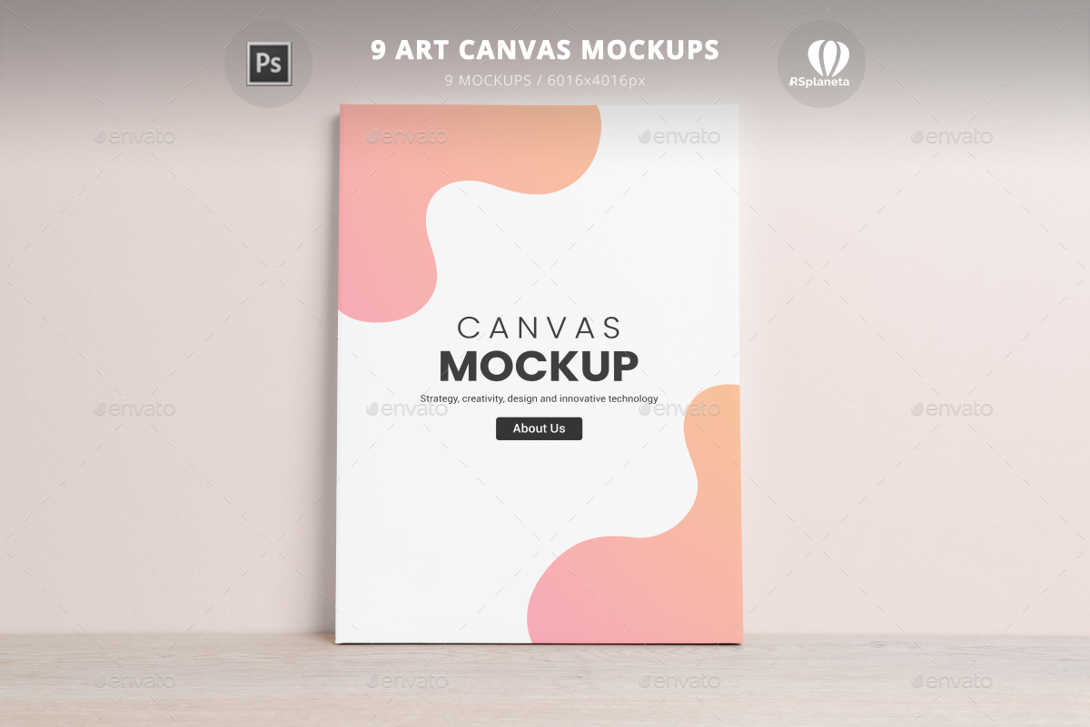 9 Art Canvas Mockups, Graphics | GraphicRiver