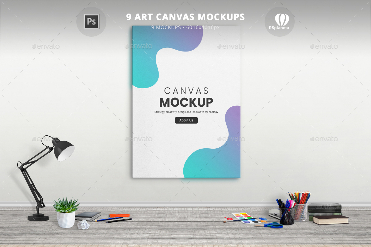 9 Art Canvas Mockups, Graphics | GraphicRiver