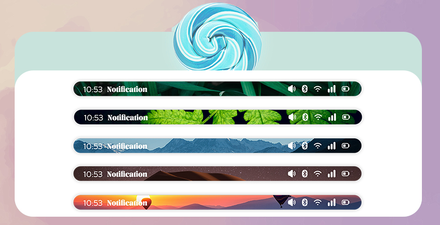 Material Customized Status Bar - Super Status Bar - Notification Bar ...