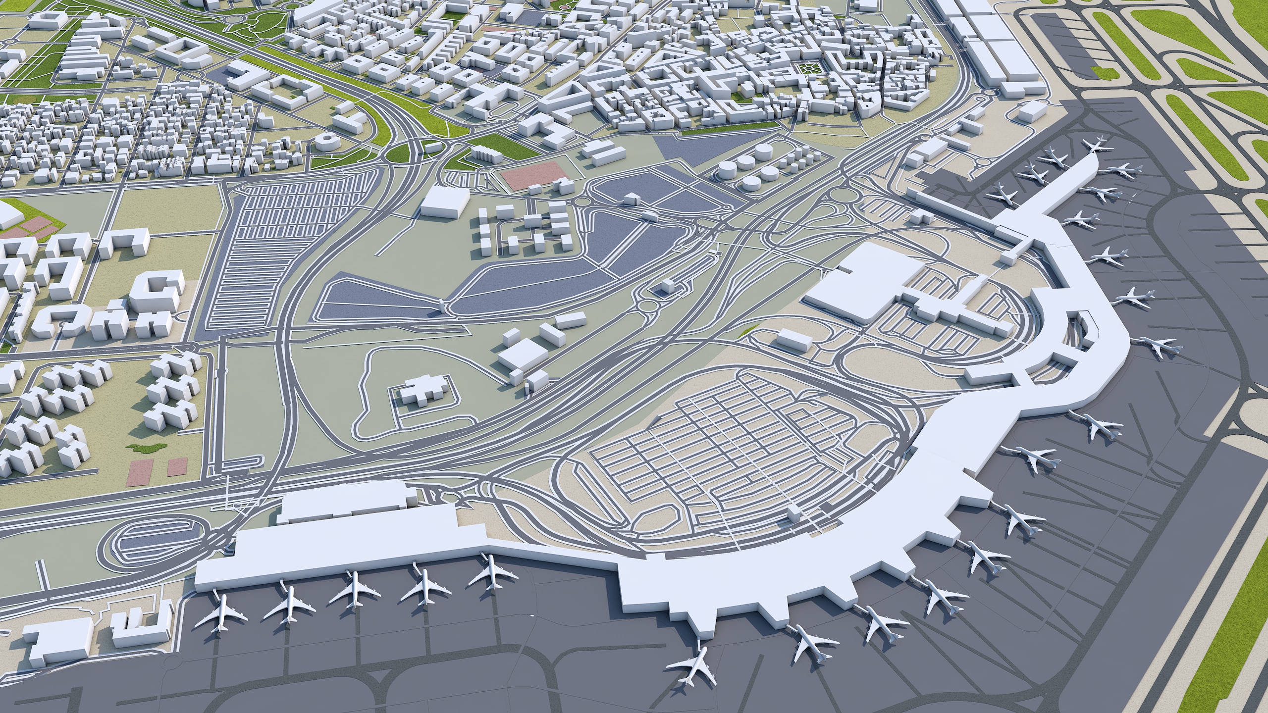Madrid city Spain 3d model 80 km by TurboCG | 3DOcean