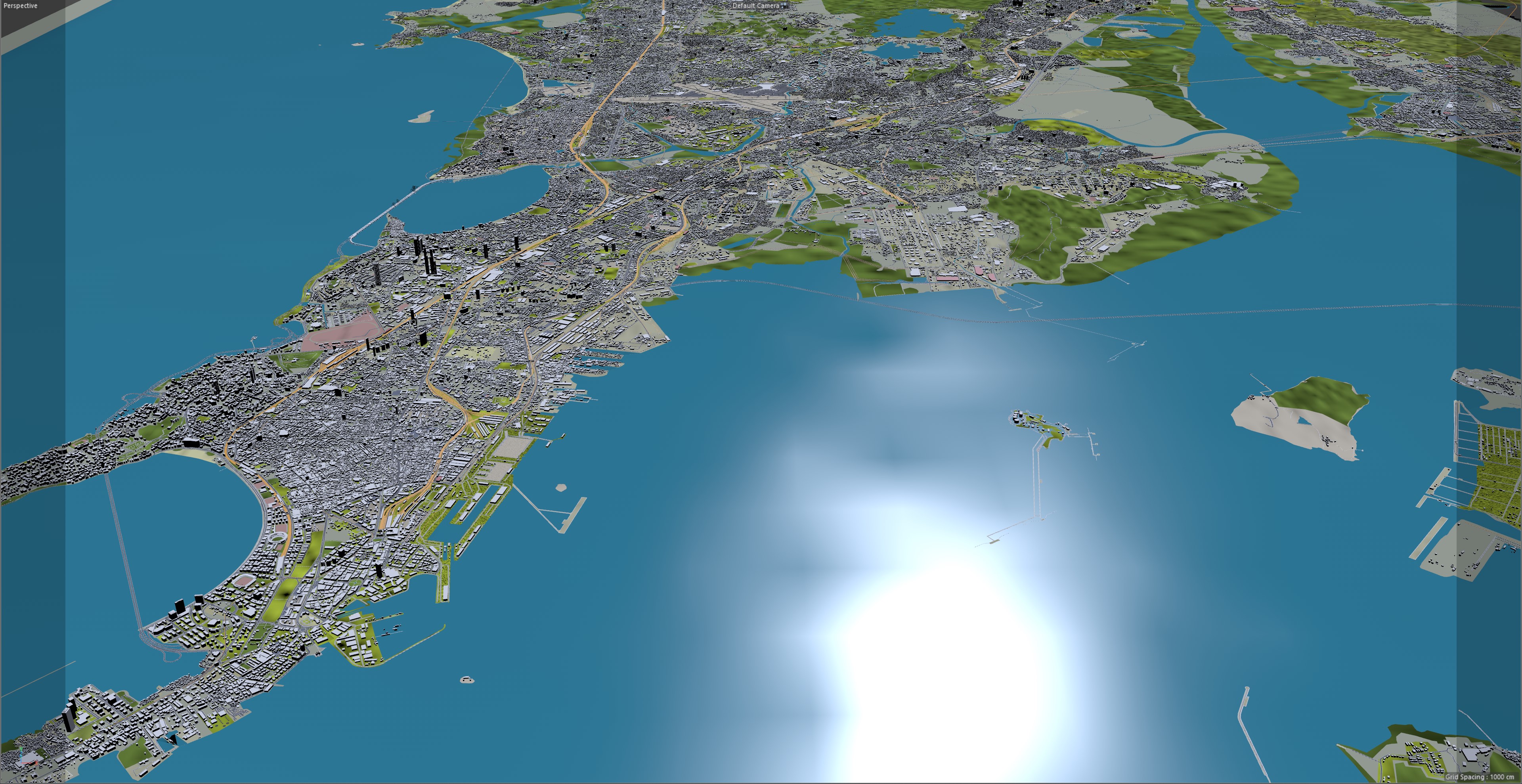 Mumbai city 3d model 50km by TurboCG | 3DOcean