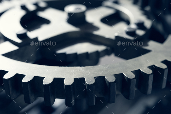 Machine Gear wheels industrial background Stock Photo by formatoriginal