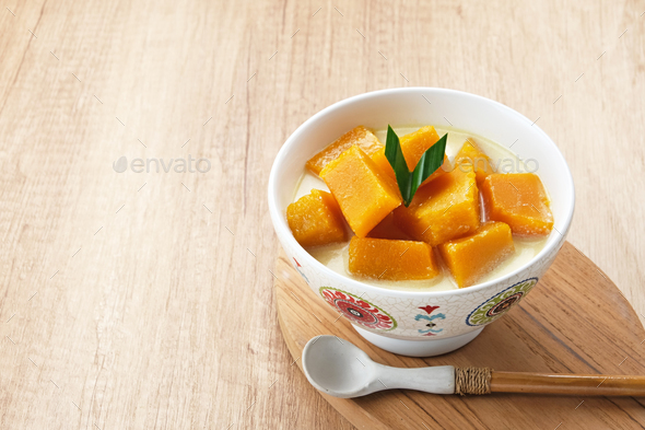 Kolak Waluh or Kolak Labu Kuning, Indonesian traditional food. Stock ...