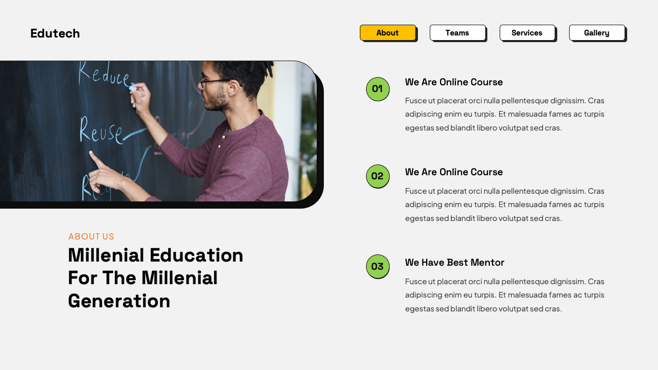 Edutech - Online Course Google Slides Template, Presentation Templates