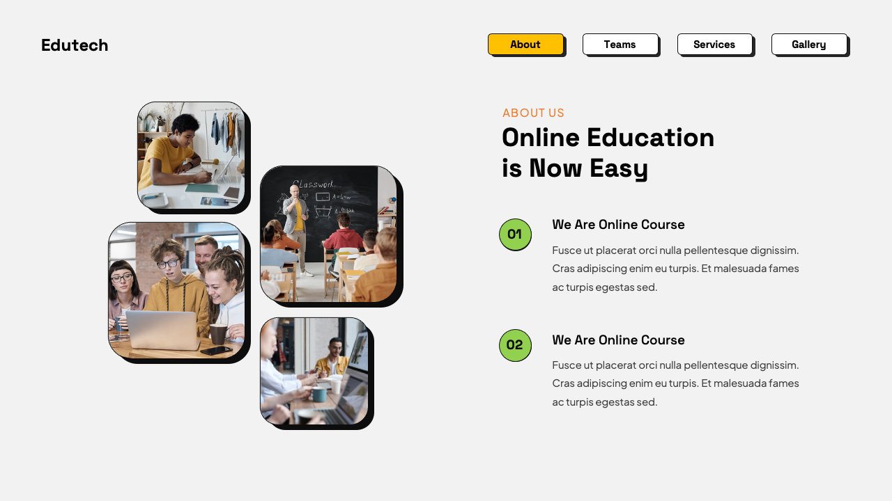 Edutech - Online Course Google Slides Template, Presentation Templates