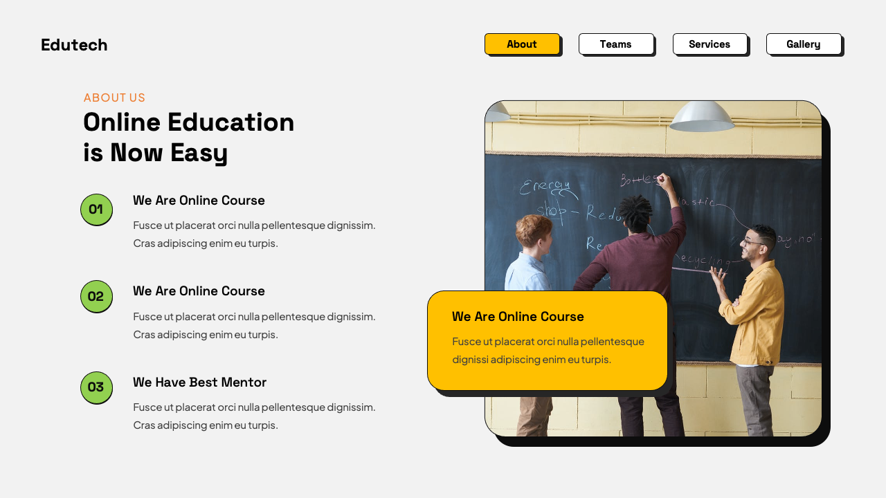 Edutech - Online Course PowerPoint Template, Presentation Templates