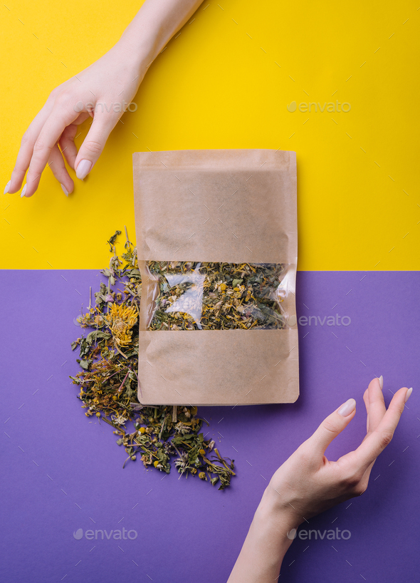Paper bag with dry loose leaf tea Stock Photo by AntAlexStudio | PhotoDune
