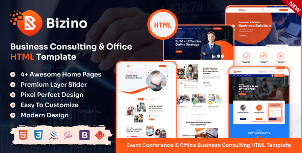Bizino - Corporate Business Consulting & Office Event HTML Template by ...