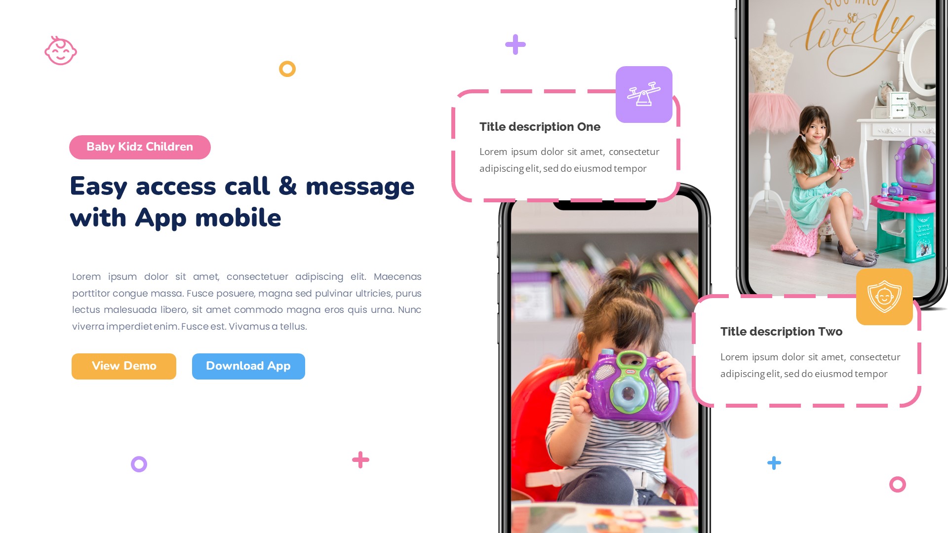 Baby Kidz - Children Google Slides Template, Presentation Templates