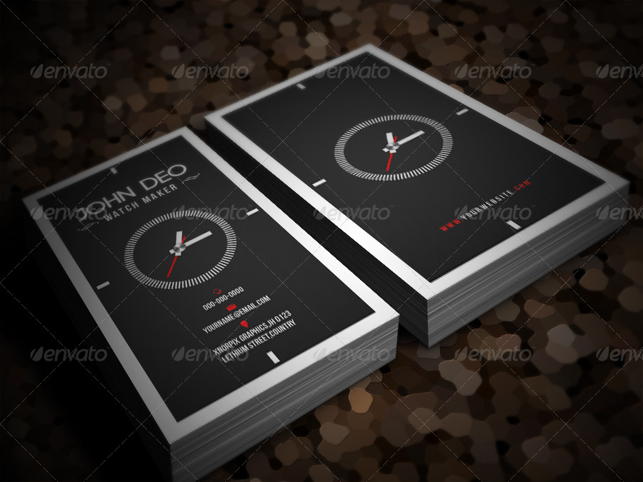 Time Business Card by -axnorpix | GraphicRiver