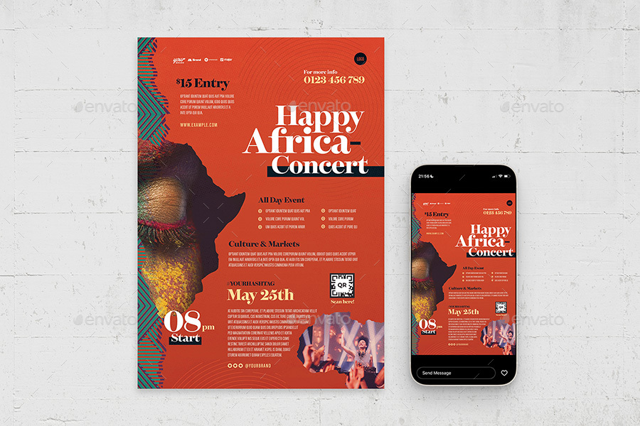 Africa Day Flyer Template, Print Templates | GraphicRiver