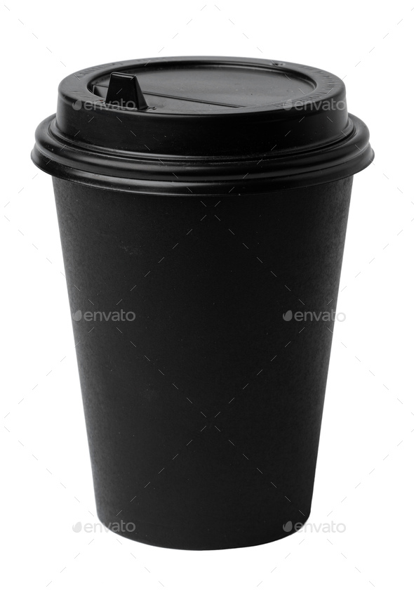 Paper cup of coffee isolated on white background Stock Photo by ...