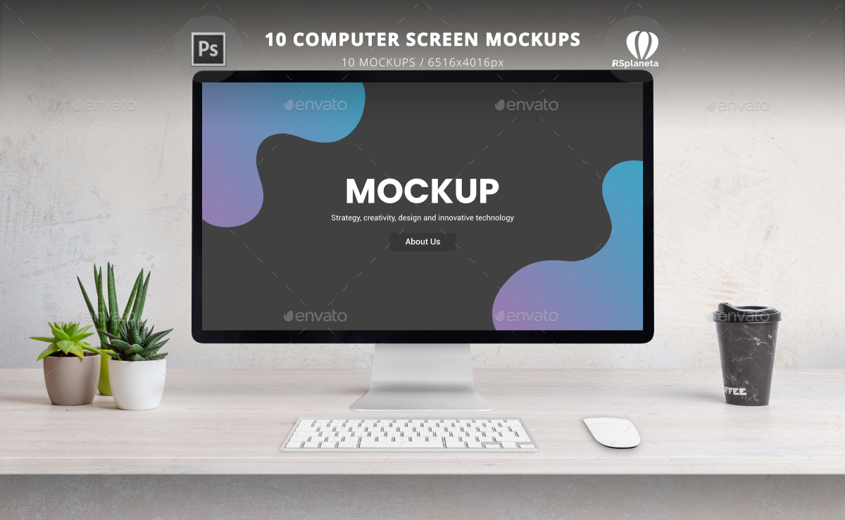 10 Computer Screen Mockups, Graphics | GraphicRiver