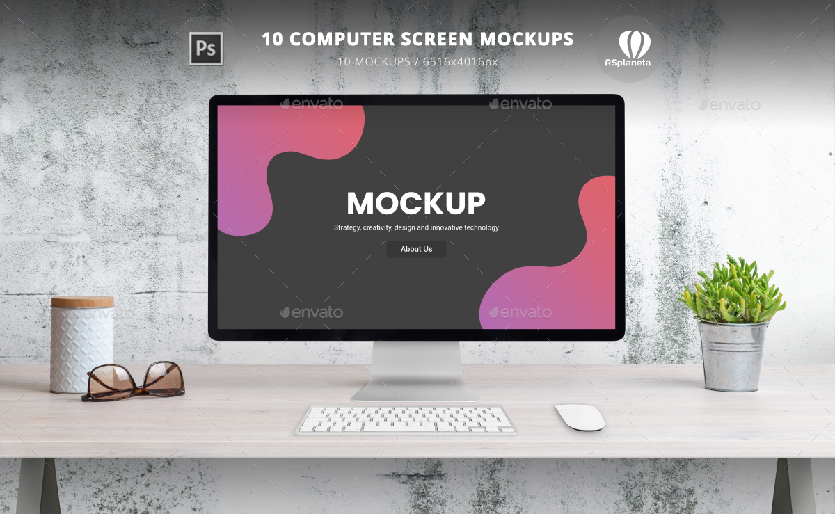 10 Computer Screen Mockups, Graphics | GraphicRiver