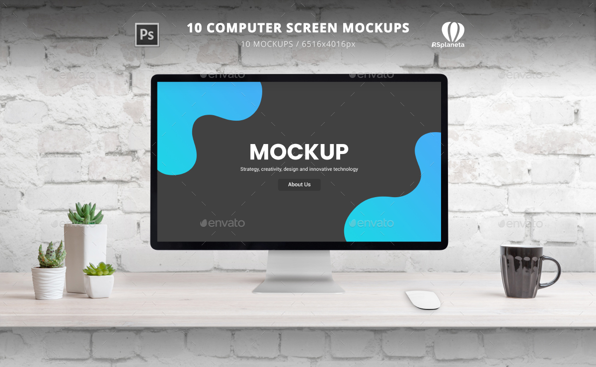 10 Computer Screen Mockups, Graphics | GraphicRiver