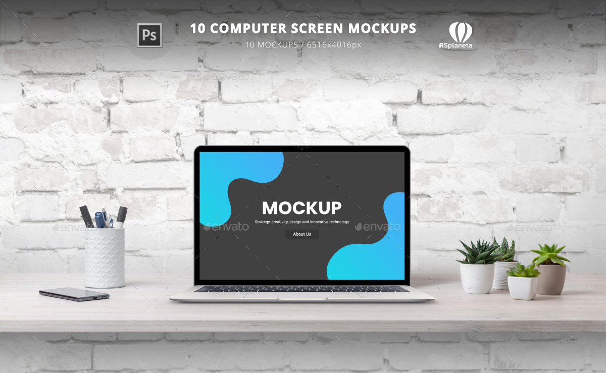 10 Computer Screen Mockups, Graphics | GraphicRiver