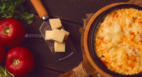 Baked tomatoes with Suluguni cheese , Ketsi in a clay pan , Georgian ...