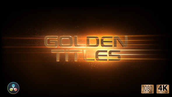 Golden titles, DaVinci Resolve Templates | VideoHive