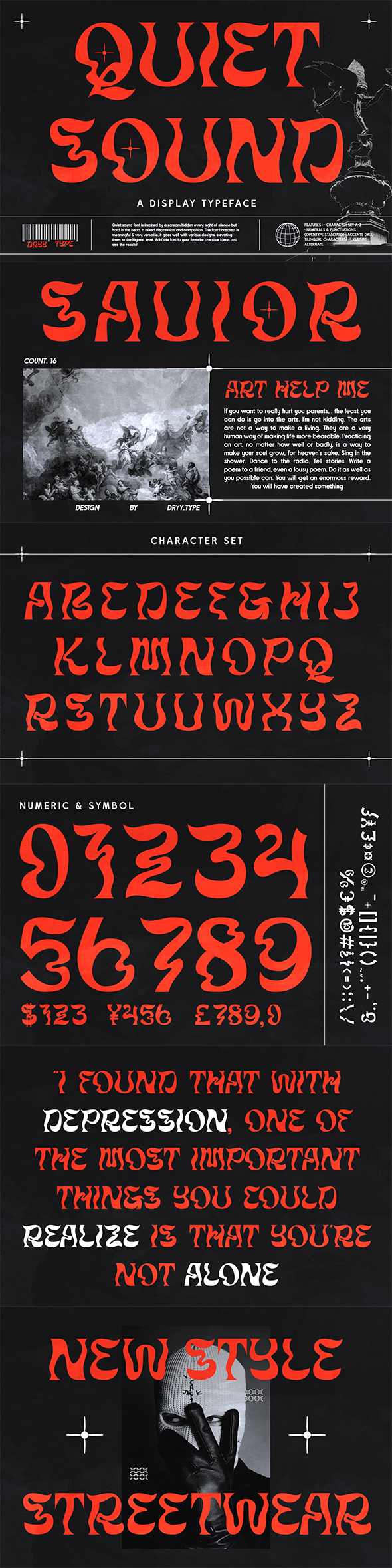 Quiet Sound - Display Font, Fonts | GraphicRiver