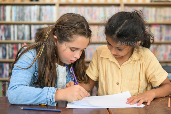 Kids education knowledge, Child in classroom at school Stock Photo by ...