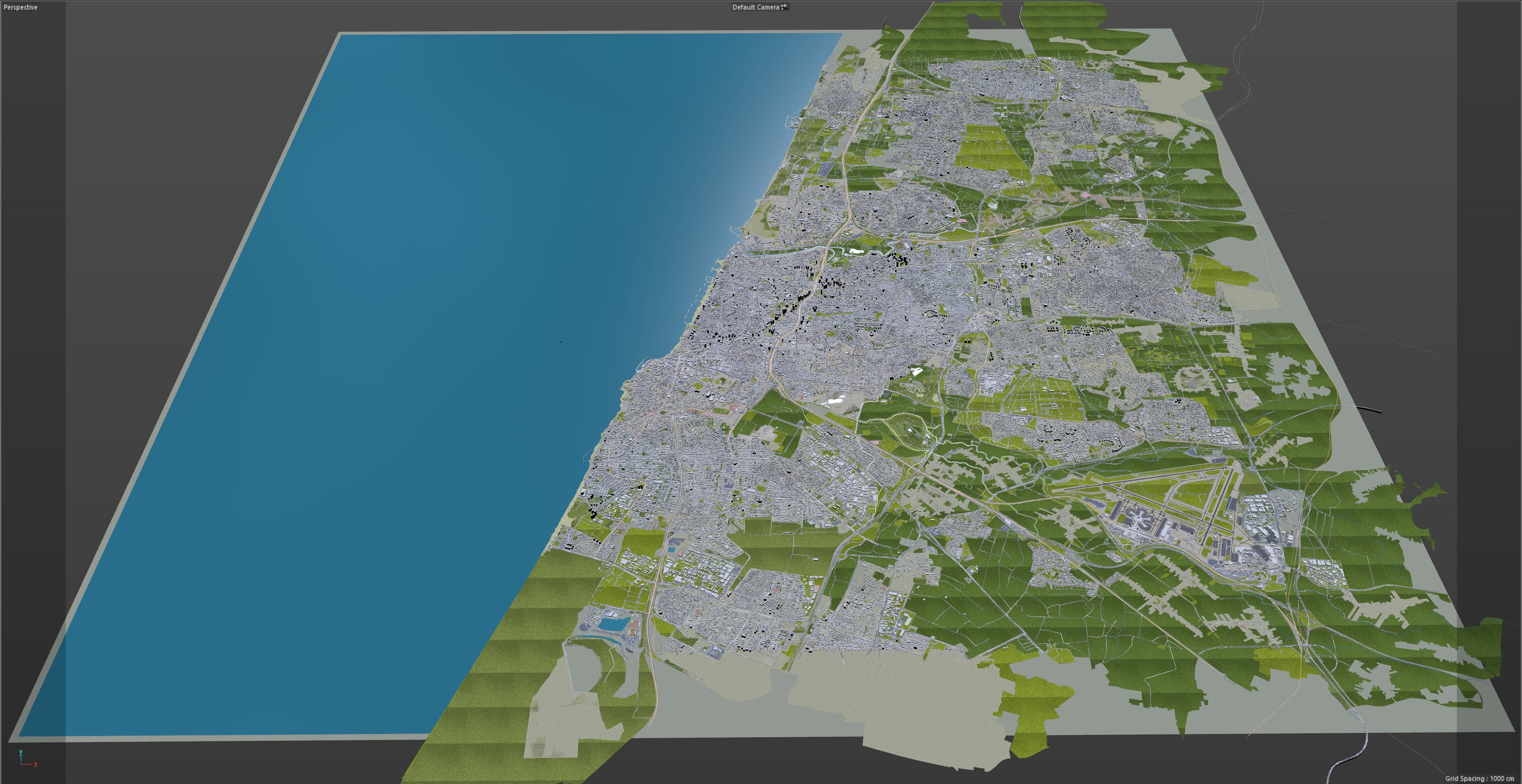 Tel Aviv city Israel 3d model 30km by TurboCG | 3DOcean