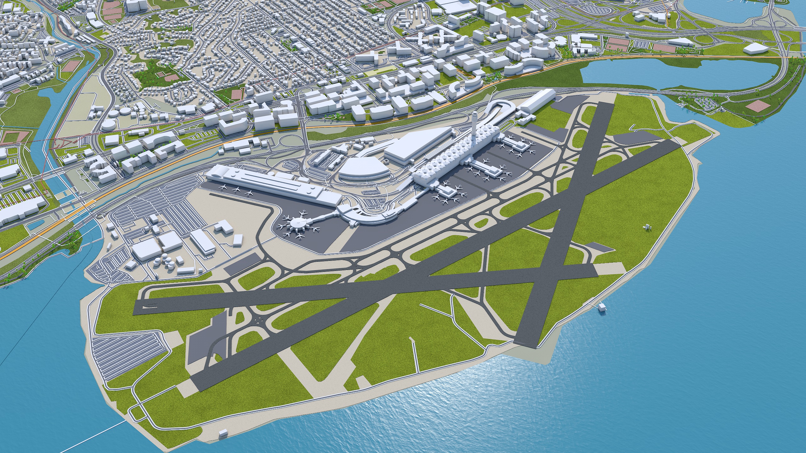 Washington City DC 3D Model 20km by TurboCG | 3DOcean