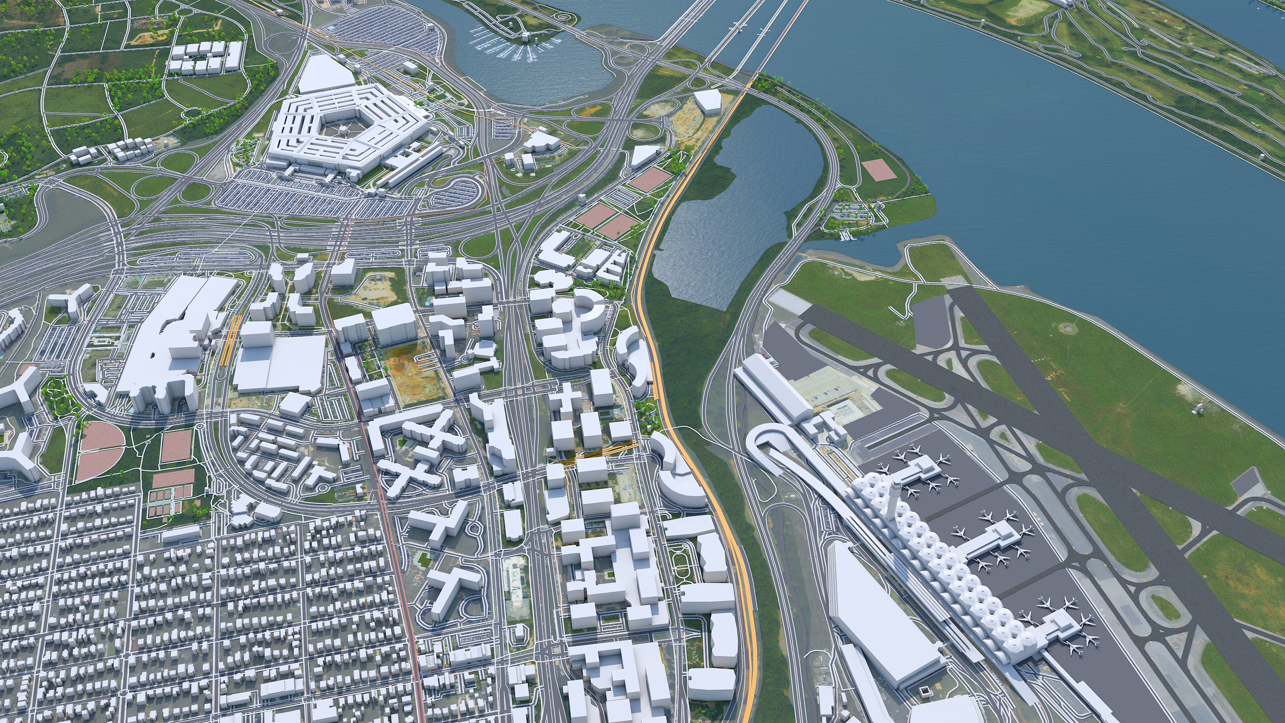 Washington City DC 3D Model 20km by TurboCG | 3DOcean