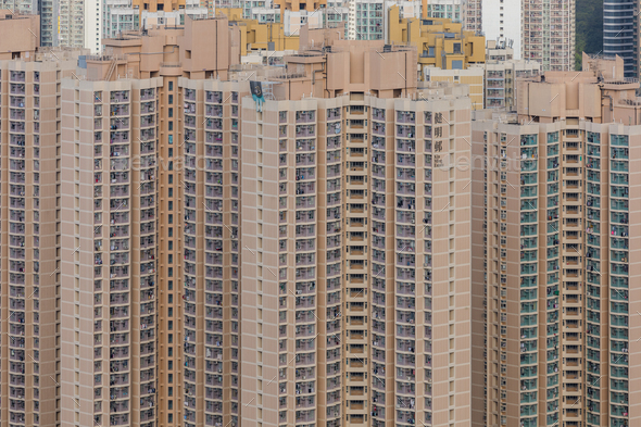 Skyscraper of apartment building facade Stock Photo by leungchopan