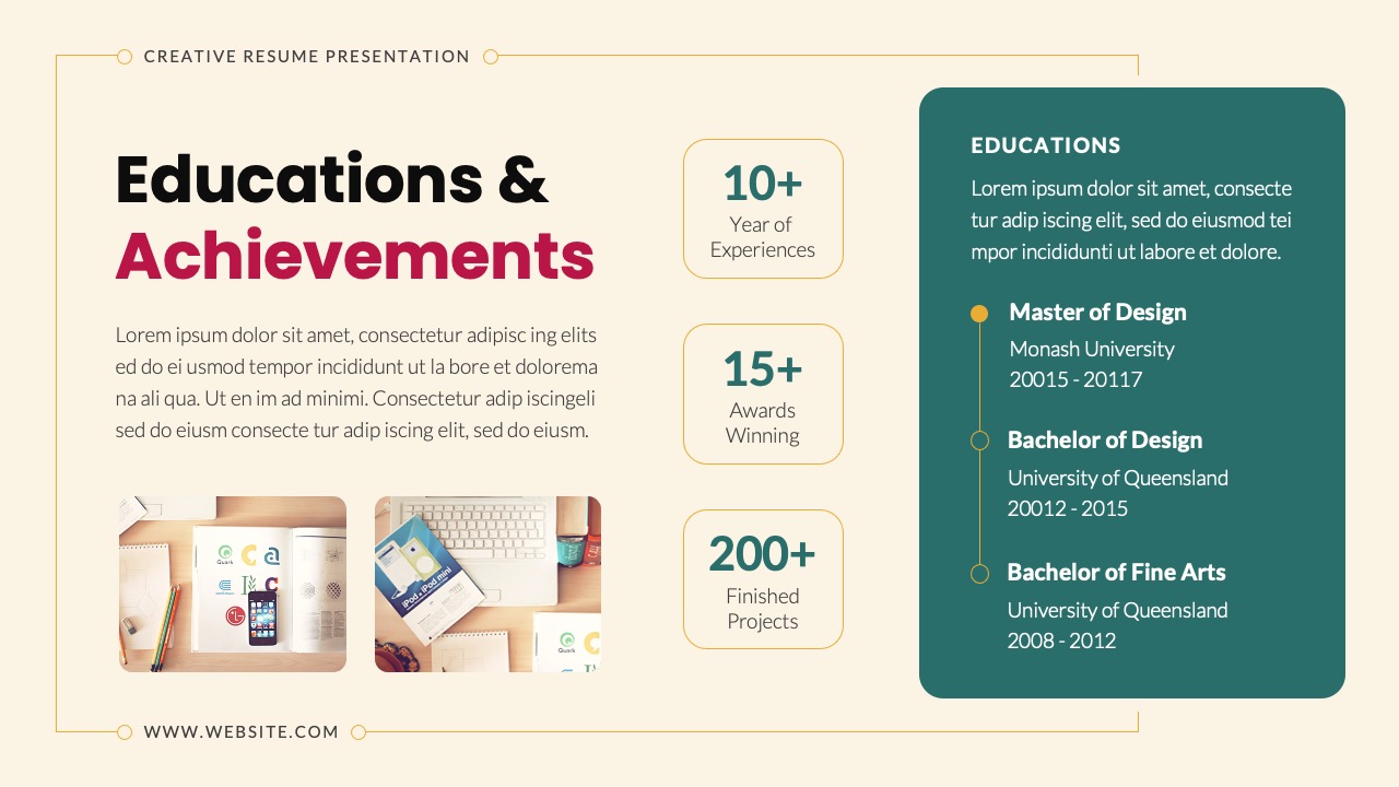 Kreativa - Creative Resume PowerPoint Template, Presentation Templates