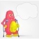 Funny Monster - Disabled, Vectors | GraphicRiver