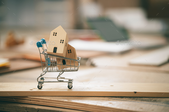 small wood home in shopping cart for buying new home buid wooden house ...