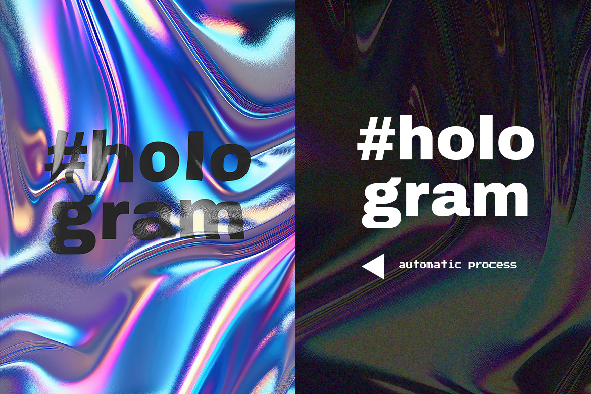 Holographic Foil with Text Effect Vol 1, Add-ons | GraphicRiver