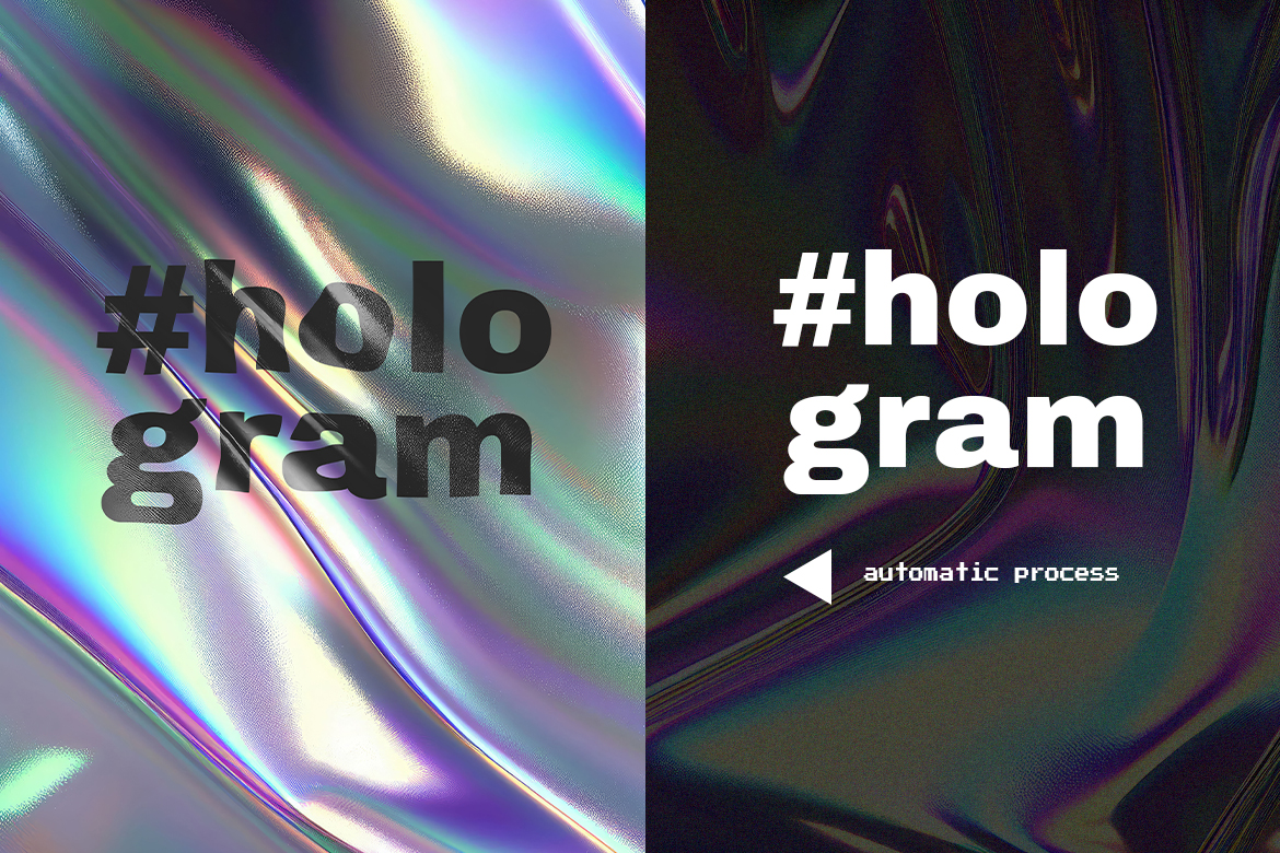 Holographic Foil with Text Effect Vol 2, Add-ons | GraphicRiver