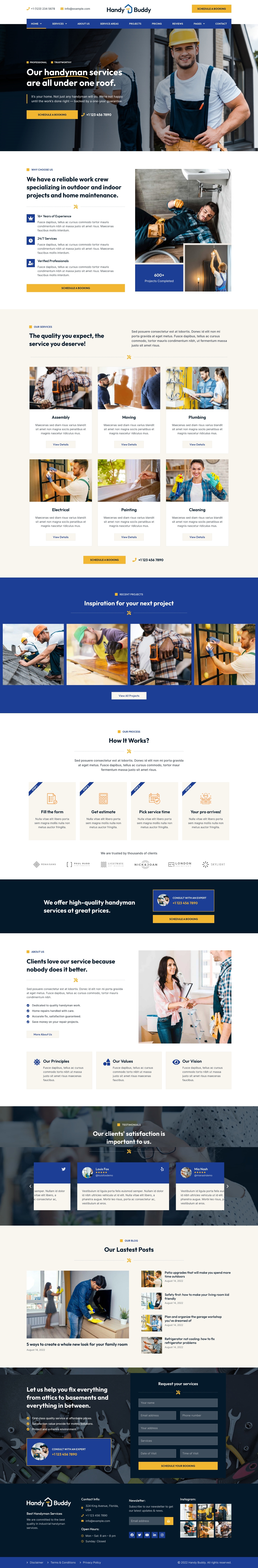 Handy Buddy - Handyman Services Elementor Pro Template Kit by oxaart