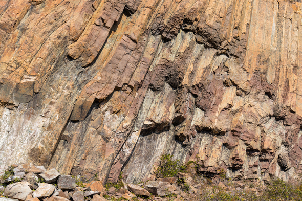 Hong Kong Geographical Park natural hexagonal column Stock Photo by ...