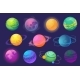 Fantasy Planets Set, Vectors | GraphicRiver