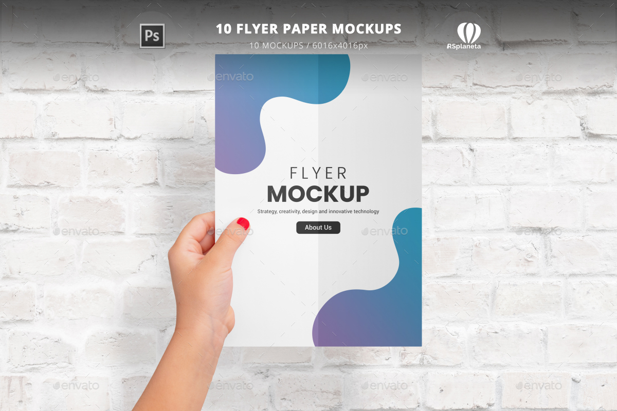 10 Flyer Paper Mockups, Graphics | GraphicRiver