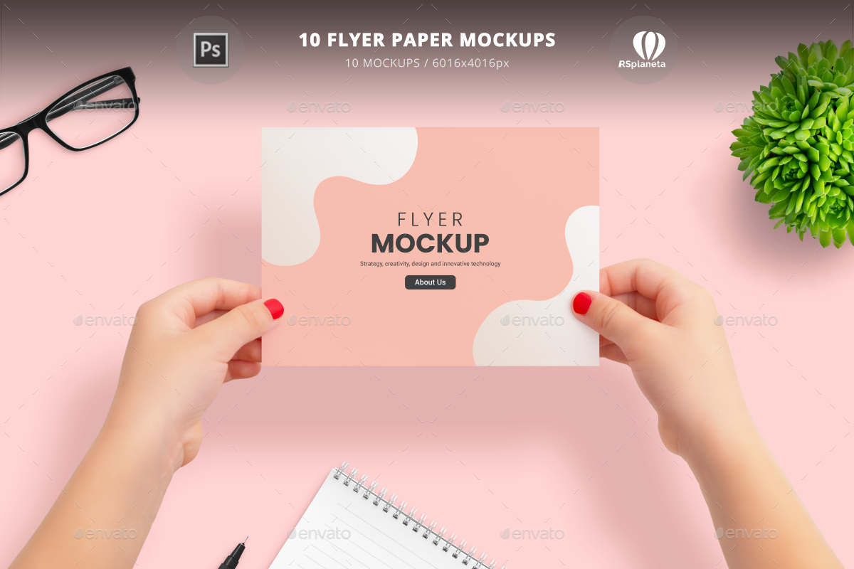 10 Flyer Paper Mockups, Graphics | GraphicRiver