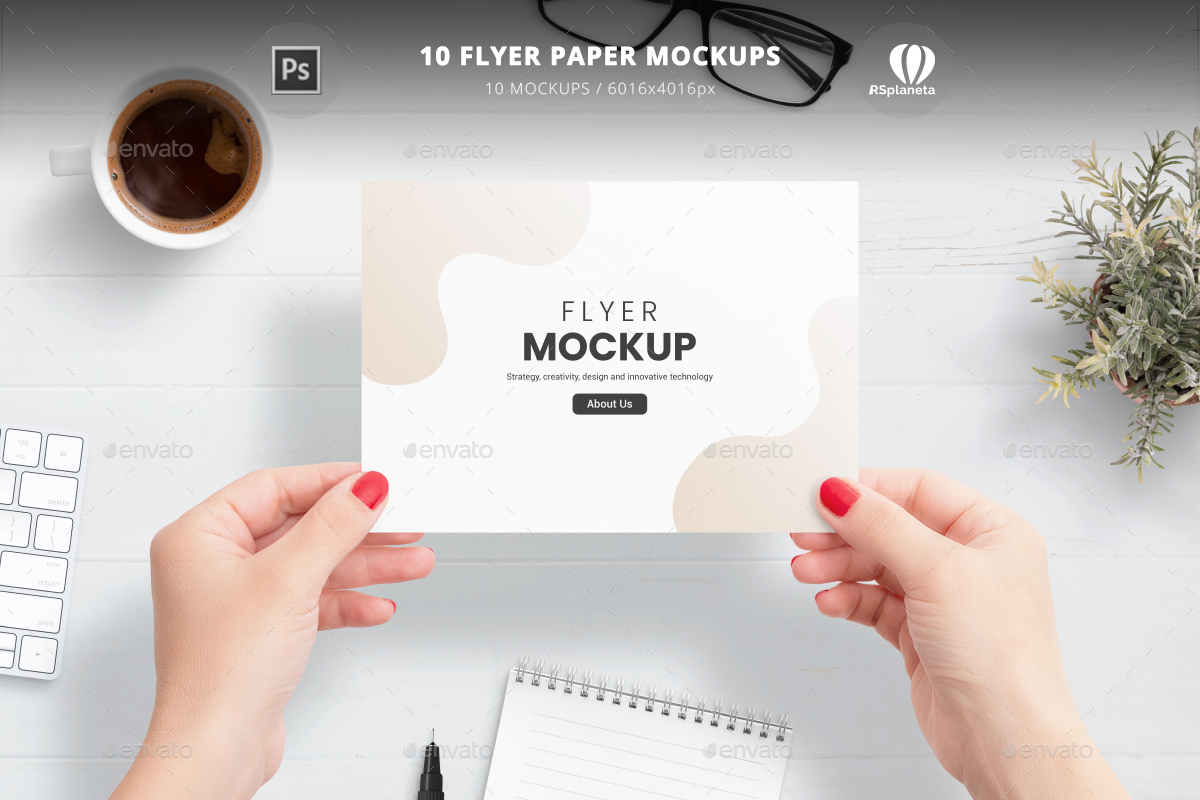 10 Flyer Paper Mockups, Graphics | GraphicRiver
