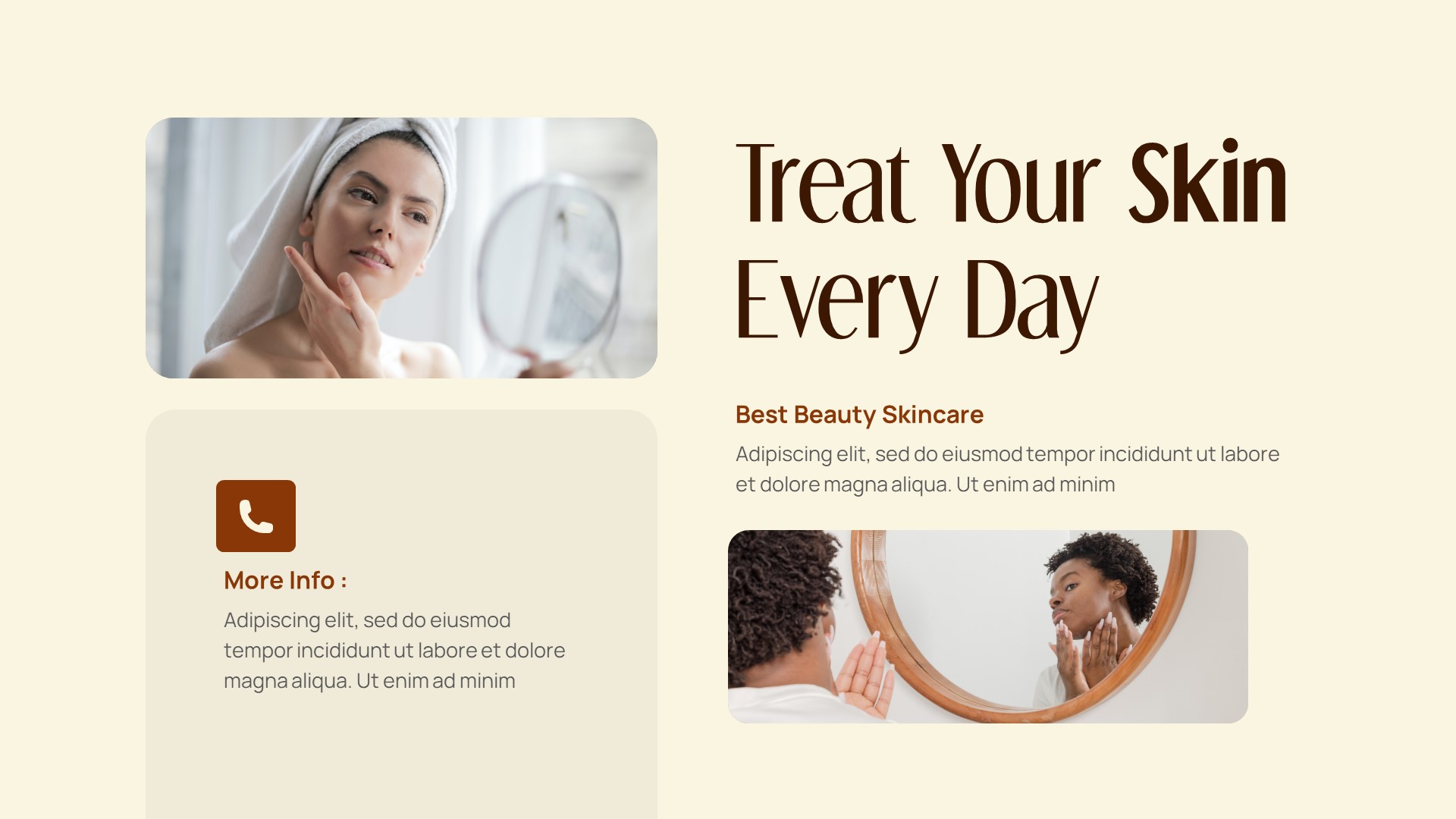 Floskin - Beauty Skincare Powerpoint Template, Presentation Templates
