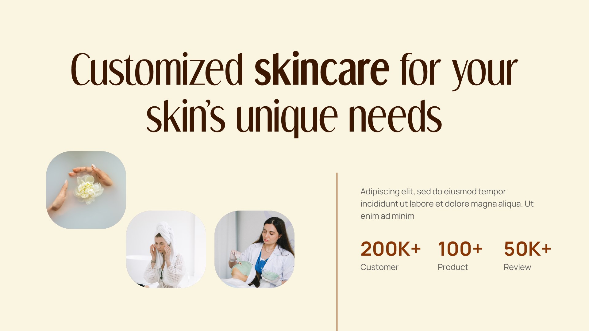 Floskin - Beauty Skincare Powerpoint Template, Presentation Templates