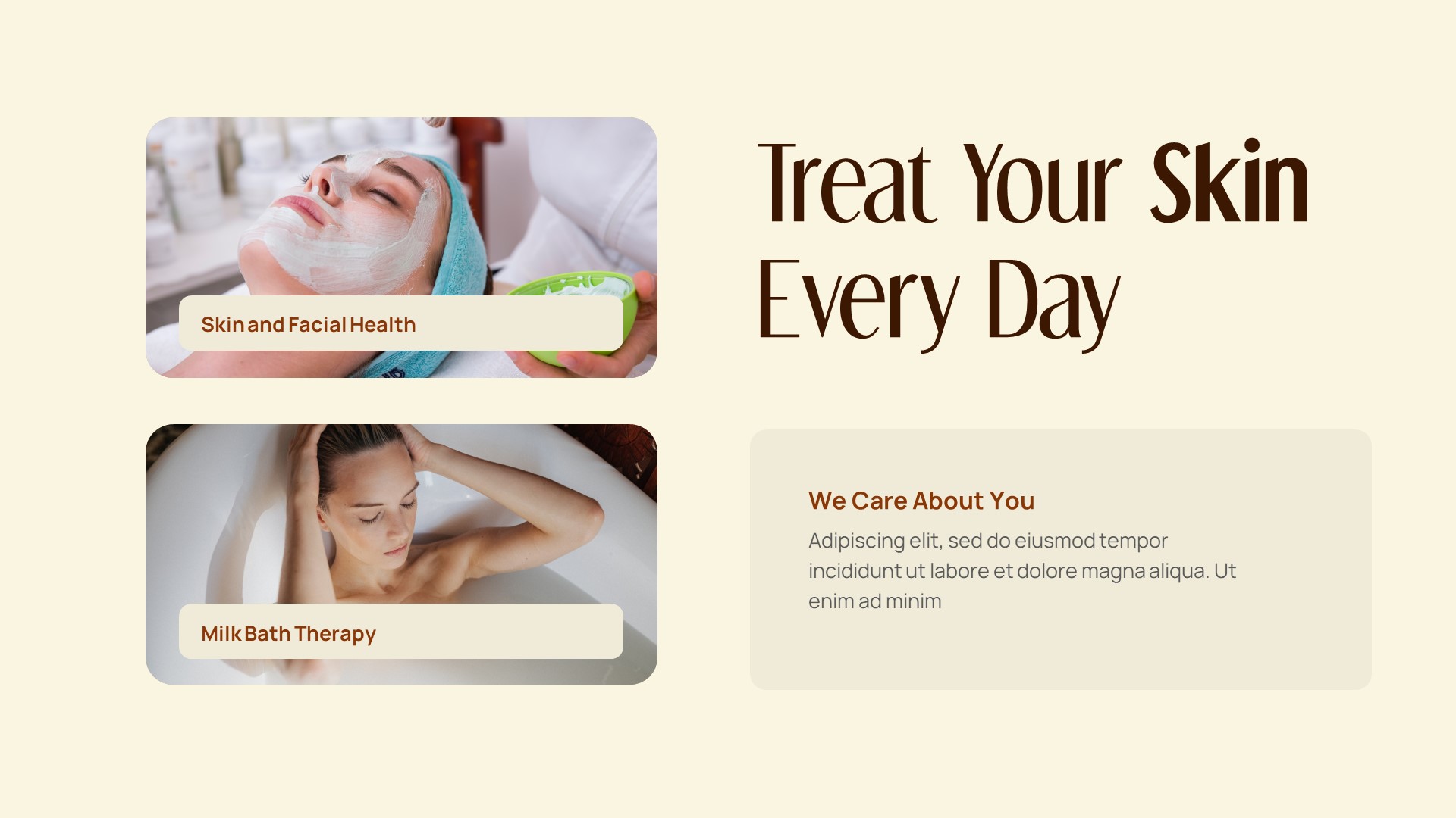 Floskin - Beauty Skincare Powerpoint Template, Presentation Templates
