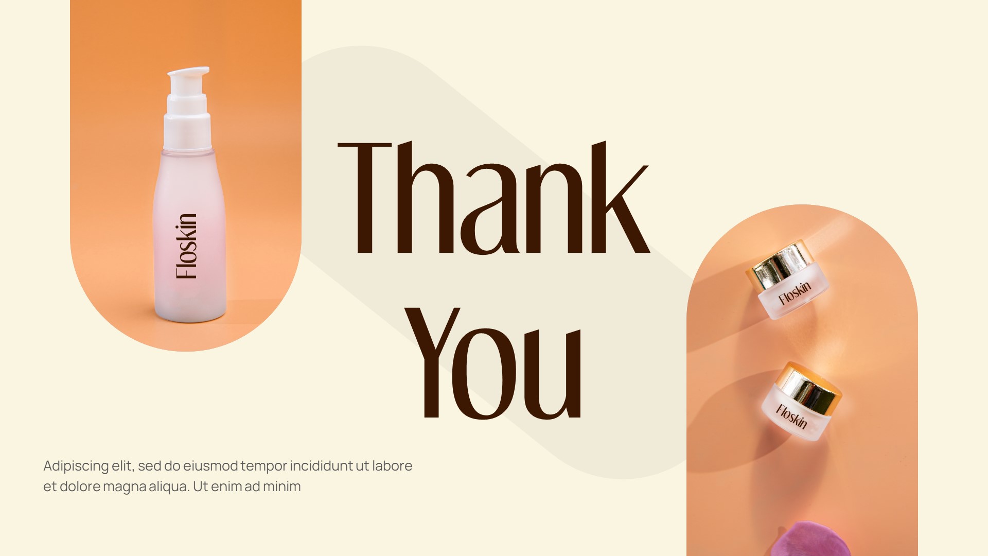 Floskin - Beauty Skincare Powerpoint Template, Presentation Templates