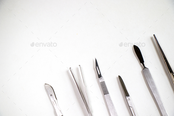 Dissection kit for medical students on white background Stock Photo by ...
