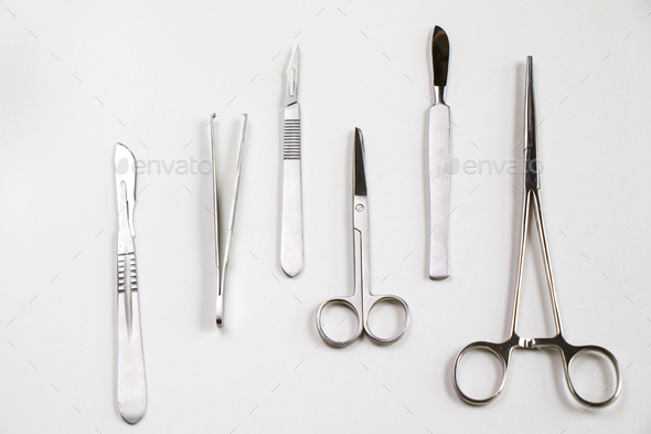Dissection kit for medical students on white background Stock Photo by ...