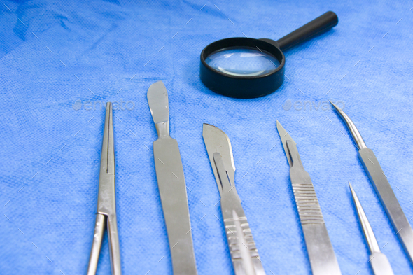 Dissection kit with stainless steel surgical instruments for medical ...
