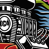 Monster Driving Hot Rod Cartoon Vector Graphics, Vectors | GraphicRiver