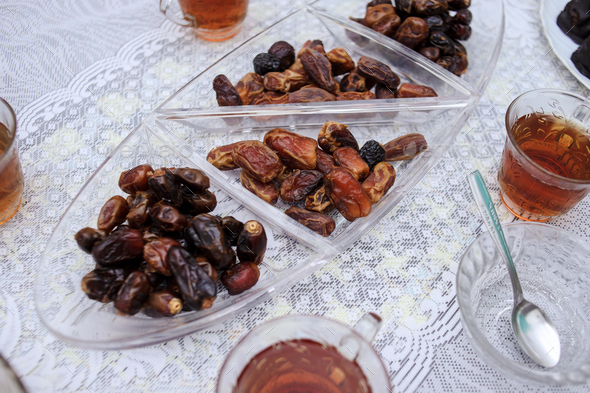 Dates fruits for break fast during holy month of Ramadan. Stock Photo ...
